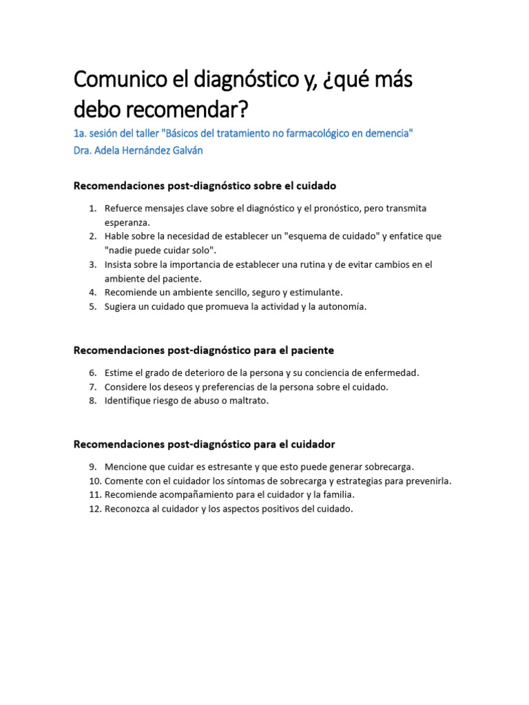 Comunico El Diagnóstico y Qué Más Debo Recomendar | PDF | Estilo de vida