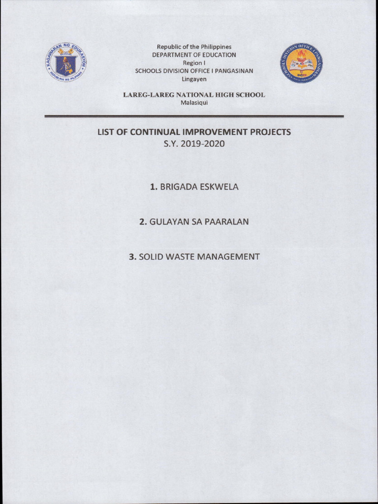 AVAILABLE REPORTS ON THE IDENTIFIED CIGP's BASED ON THE ASSESSMENT | PDF