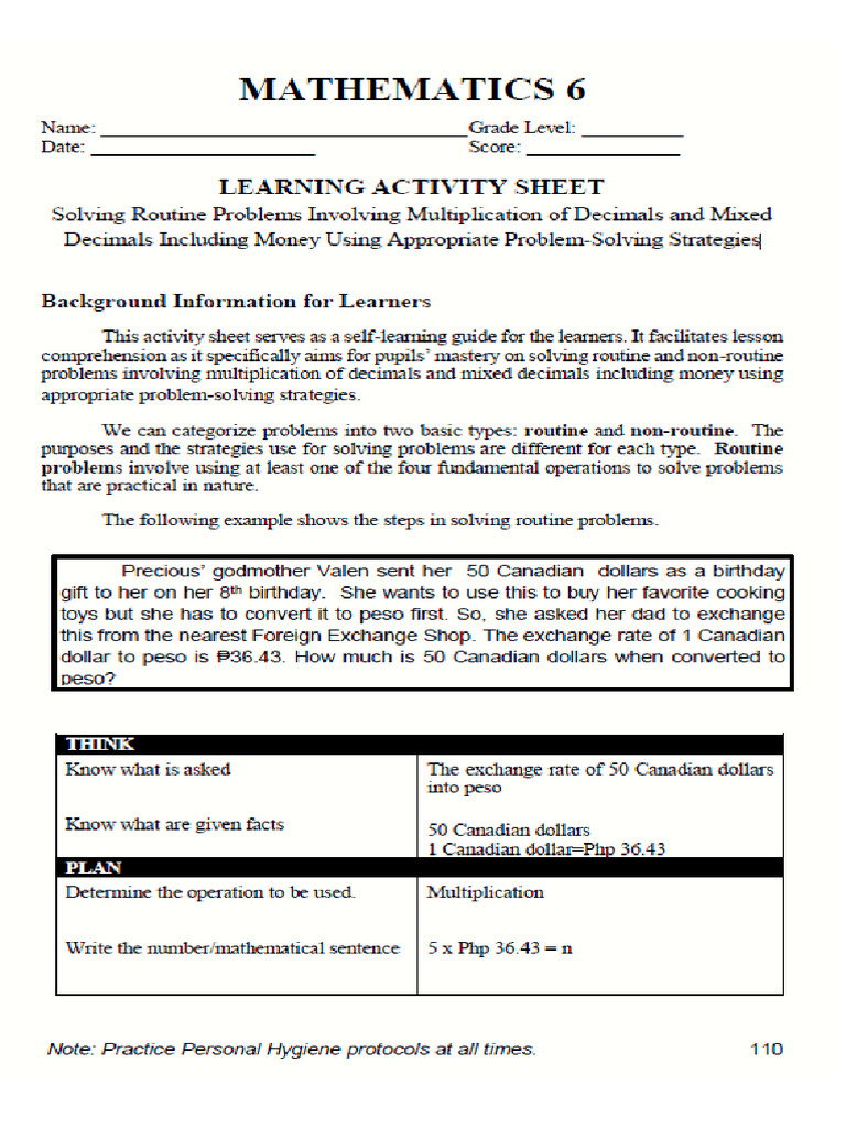 Module - MATH 6 | PDF
