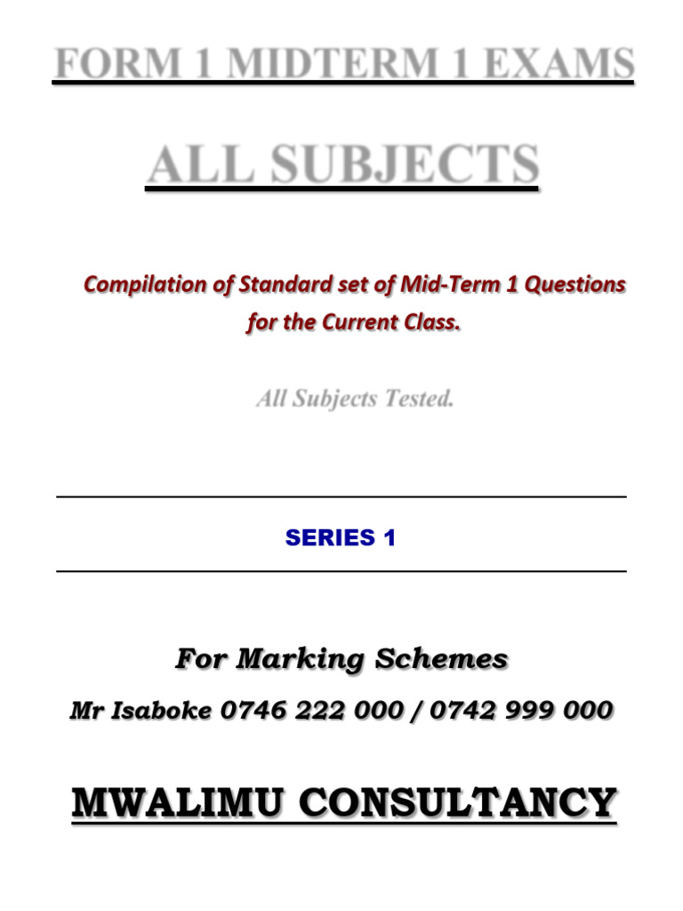 f1 Midterm 1 Exams s1 | PDF | Waste