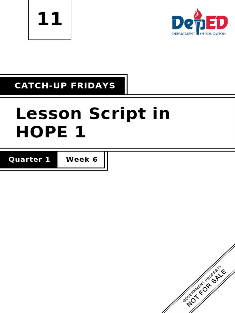 Co 2024 LS G11 Cuf Hope1 Q1 W6 | PDF | Physical Fitness | Learning