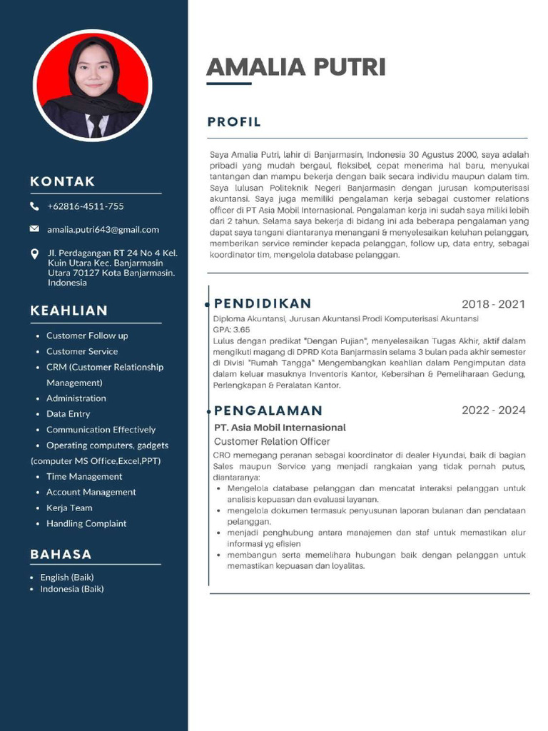 CV - Amalia Putri | PDF