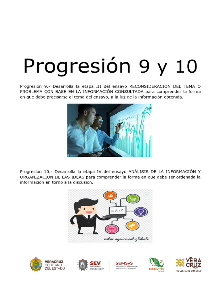 Cuadernillo de Actividades - Progresión 9 y 10 | PDF | Evaluación | Ensayos