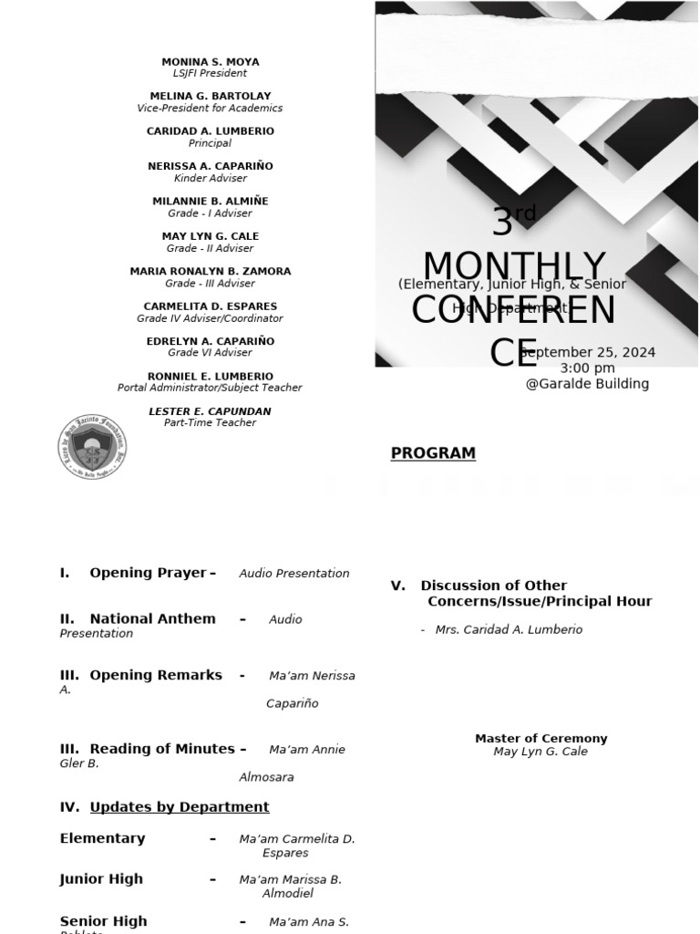 3rd GENERAL CONFERENCE Invitation (2024-2025) | PDF