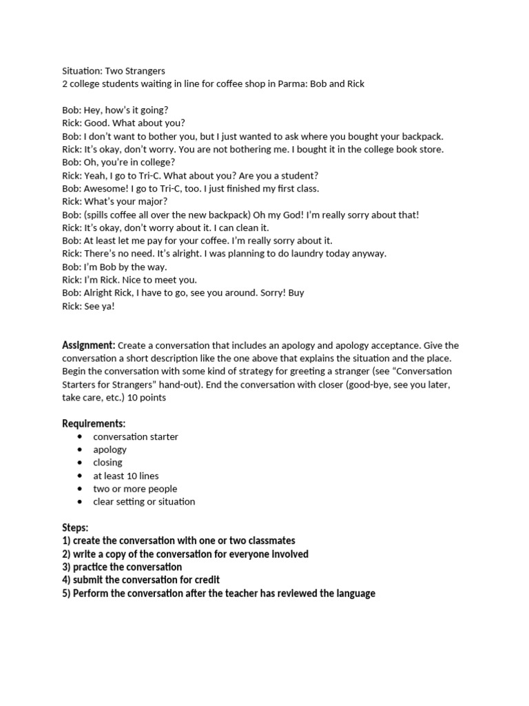 sample apology conversation(1) (1) | PDF