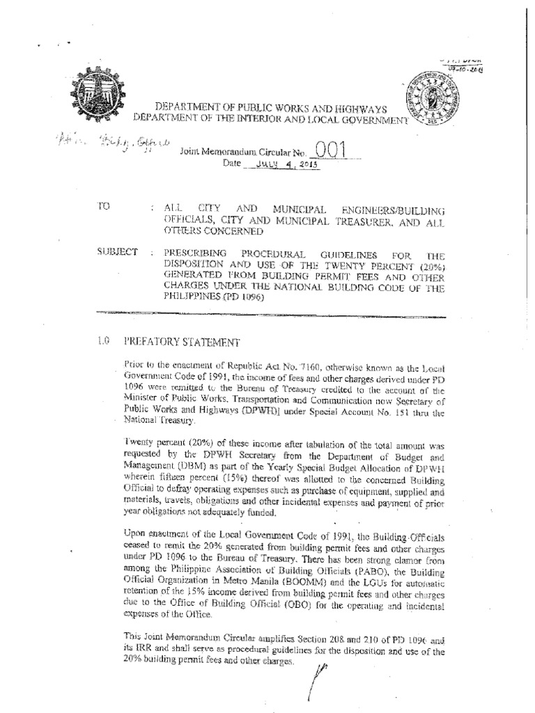 DILG DPWH JMC No. 001 S. 2013 | PDF