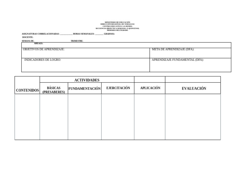 Modelo de Planificación Multigrado | PDF