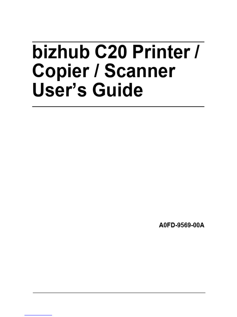 Bizhub c20 | PDF | Image Scanner | Microsoft Windows