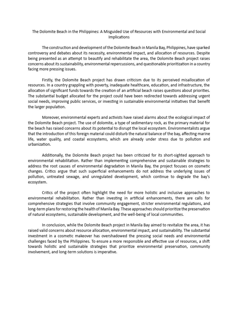 Dula Dulaan (Moses Moses) | PDF | Sustainability | Environmentalism