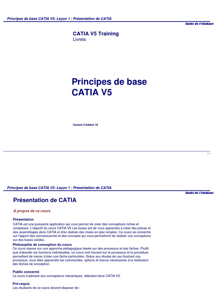 Catia Guide de L'étudiant | PDF | Cycle de vie d'un produit | Analyse ...