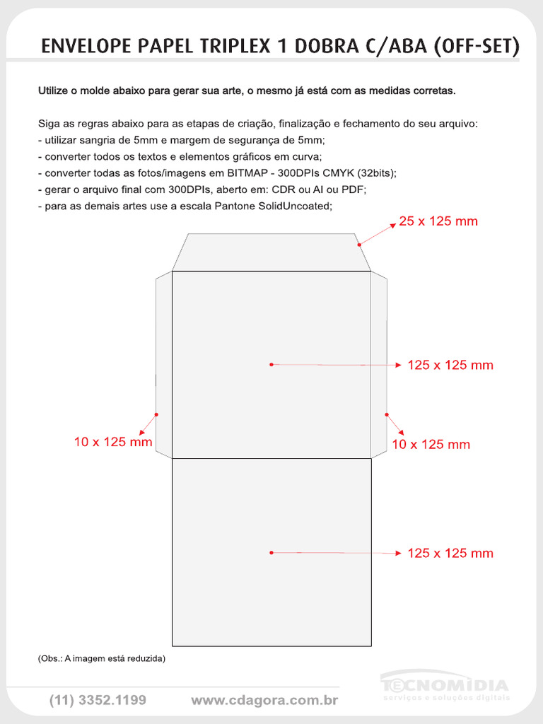 Molde - Envelope Triplex Com Aba | PDF
