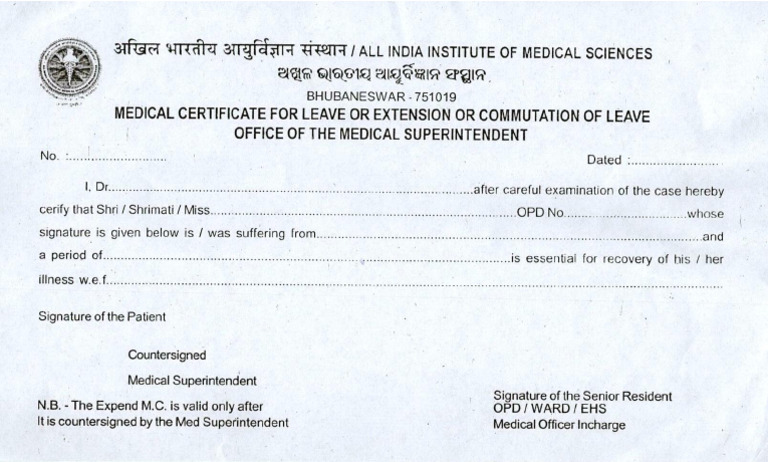Medical Certificate 0001 | PDF