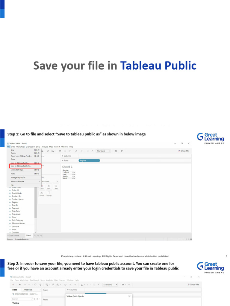 Save Workbook in Tableau Public Guide | PDF | Career & Growth | Business