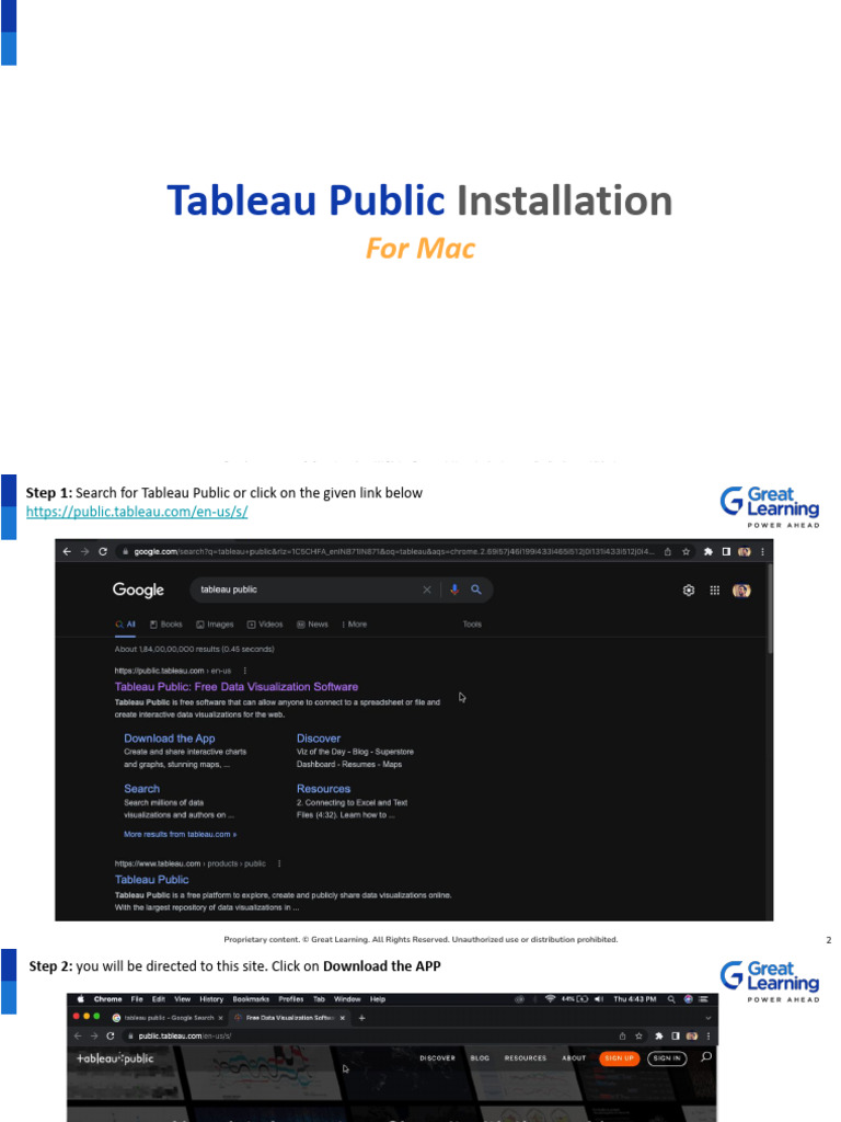 Tableau Public Installation - Mac | PDF | Software | Computing