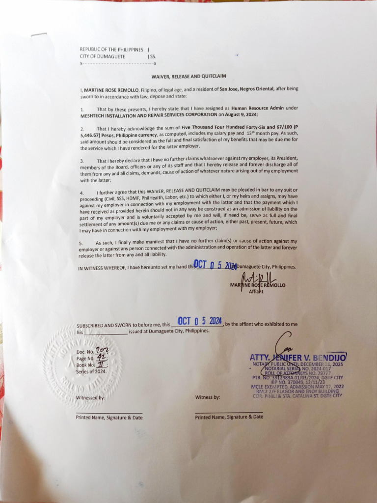 Quit Claim - Remollo | PDF