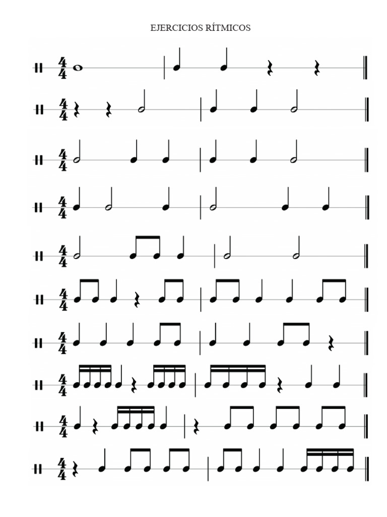 Ejercicios Rítmicos | PDF