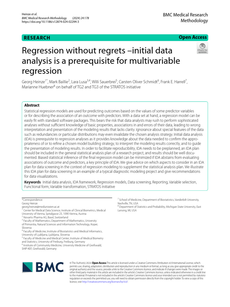 Importance of Initial Data Analysis | PDF | Dependent And Independent Variables | Regression ...