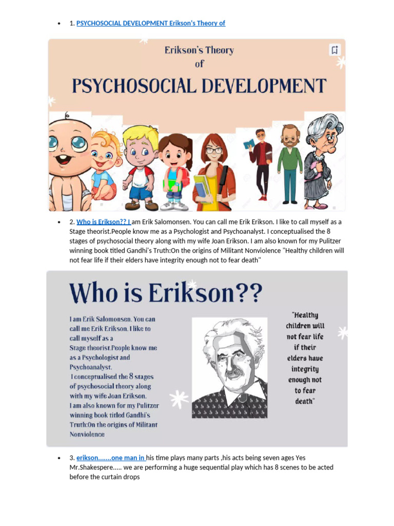 erikson lg | PDF | Psychology | Behavioural Sciences