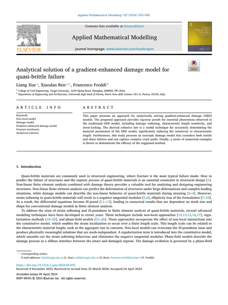 Analytical Solution of A Gradient-Enhanced Damage Model For Quasi-Brittle Failure | PDF ...