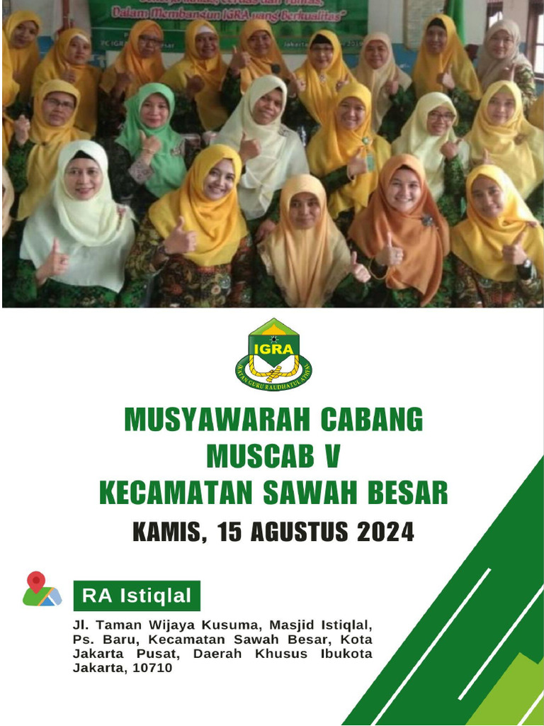 Muscab Sawah Besar 2024 | PDF | Pengelolaan Keuangan & Uang