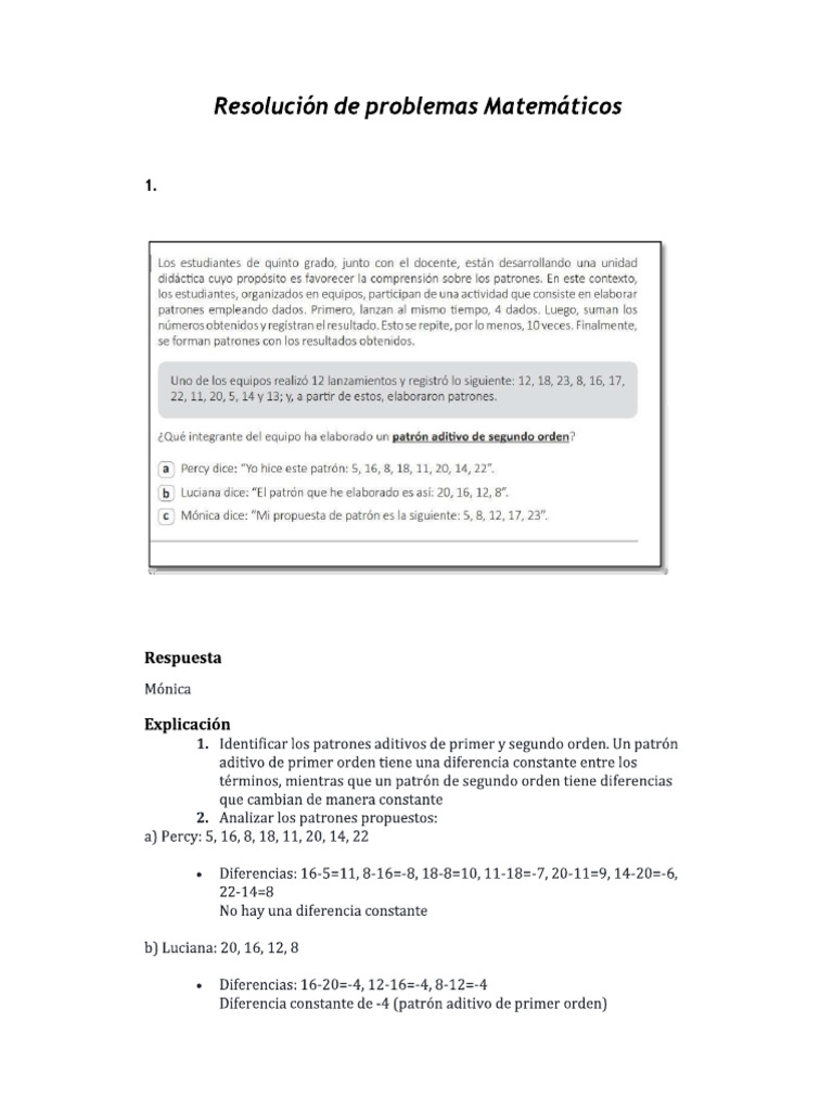 Resolución de Problemas Matemáticos 2 | PDF