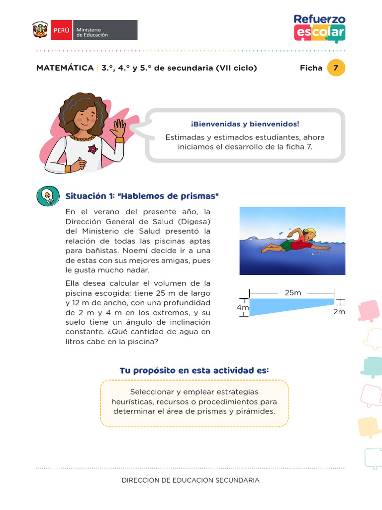 Ficha 7: Prismas y Volúmenes | PDF | Pulgada | Volumen