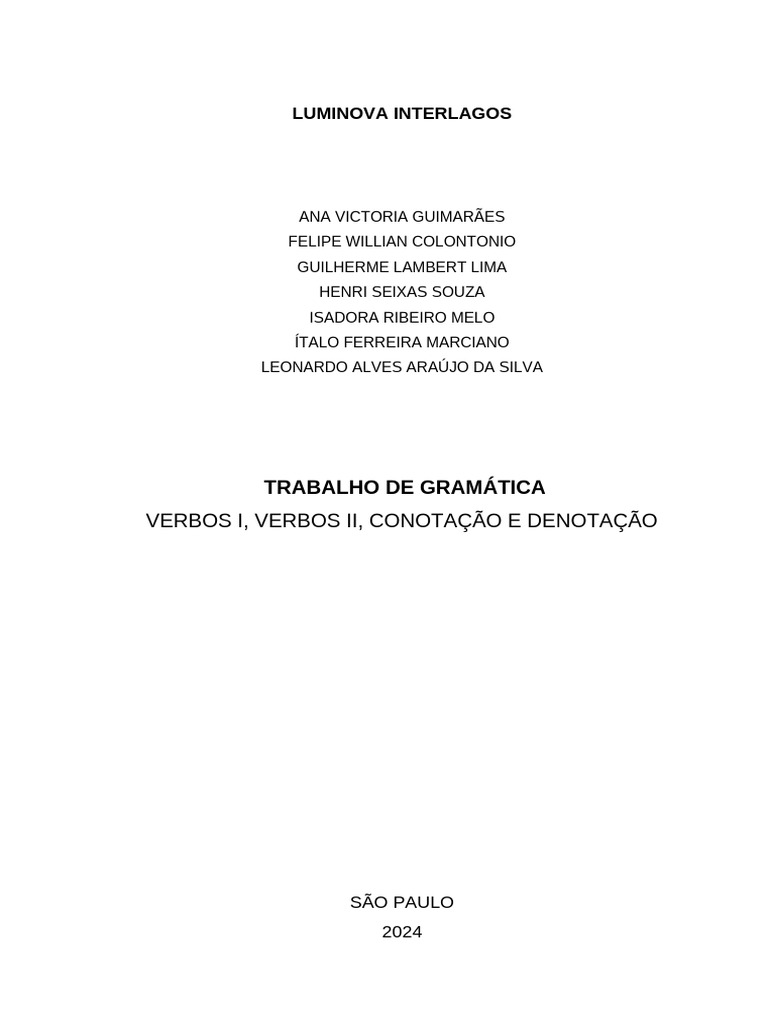 Verbos Gramática Pdf Morfologia Linguística Gramática