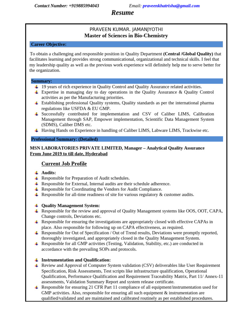 Praveen CV | PDF | Verification And Validation | Audit