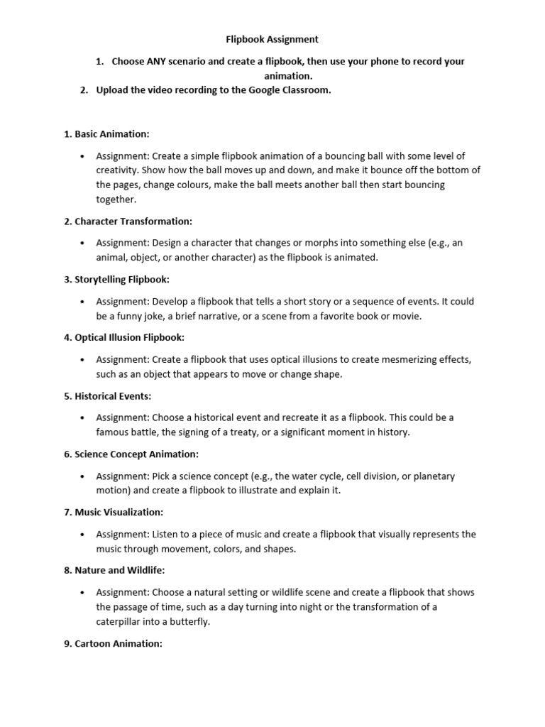 Flipbook Assignment | PDF | Home & Garden