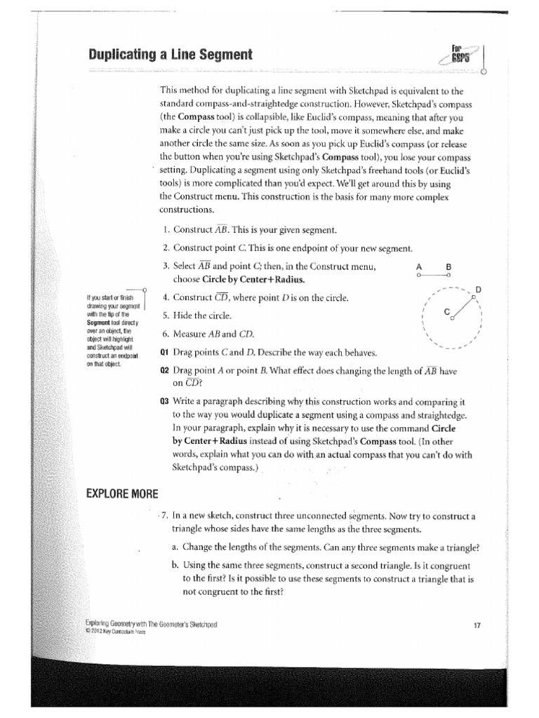 Duplicating A Line Segment | PDF