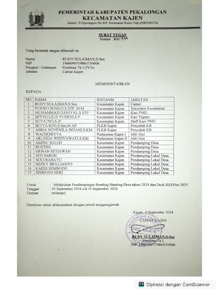 Undangan Jadwal Rembug Stunting Dan Desk RKPDes - Final | PDF