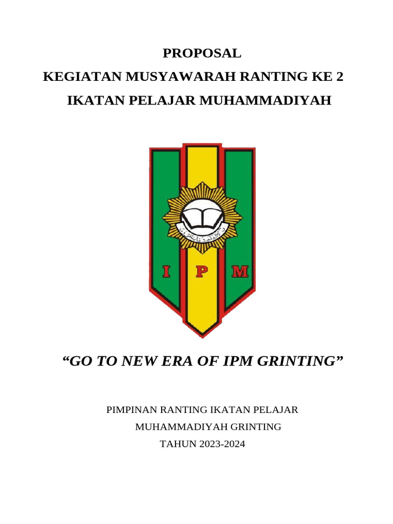 Proposal MusyRan Ke 2 IPM | PDF | Karier & Perkembangan | Ilmu Sosial