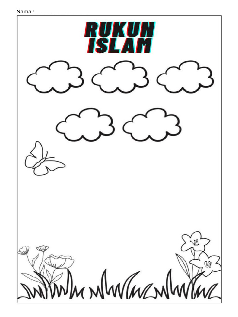 Tugas Mewarnai Rukun Islam | PDF