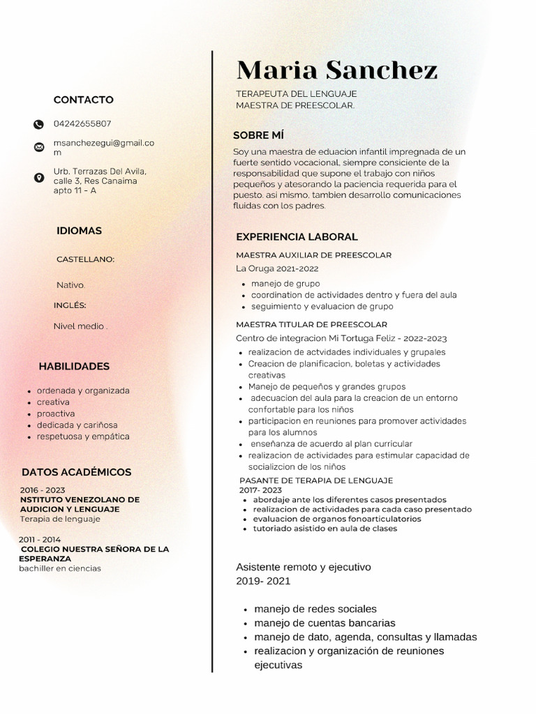 Currículum Diseñadora Gráfica Creativo Negro | PDF