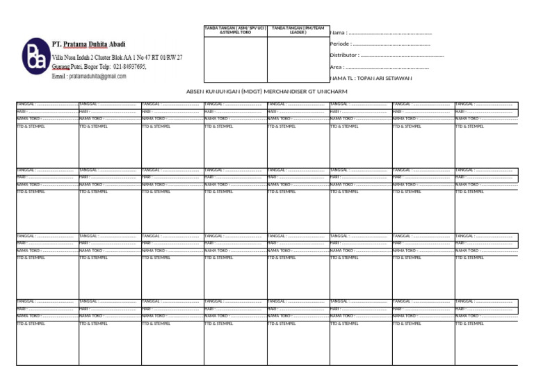 Revisi Absen Stempel MD | PDF