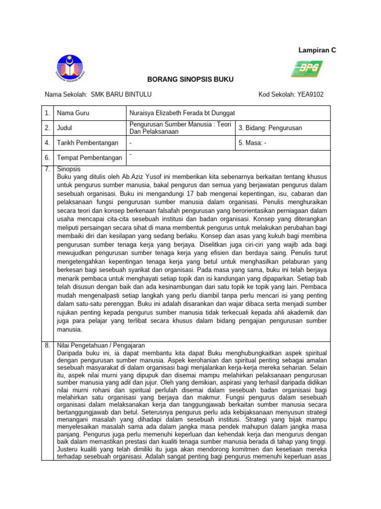 Sinopsis Buku 5 | PDF