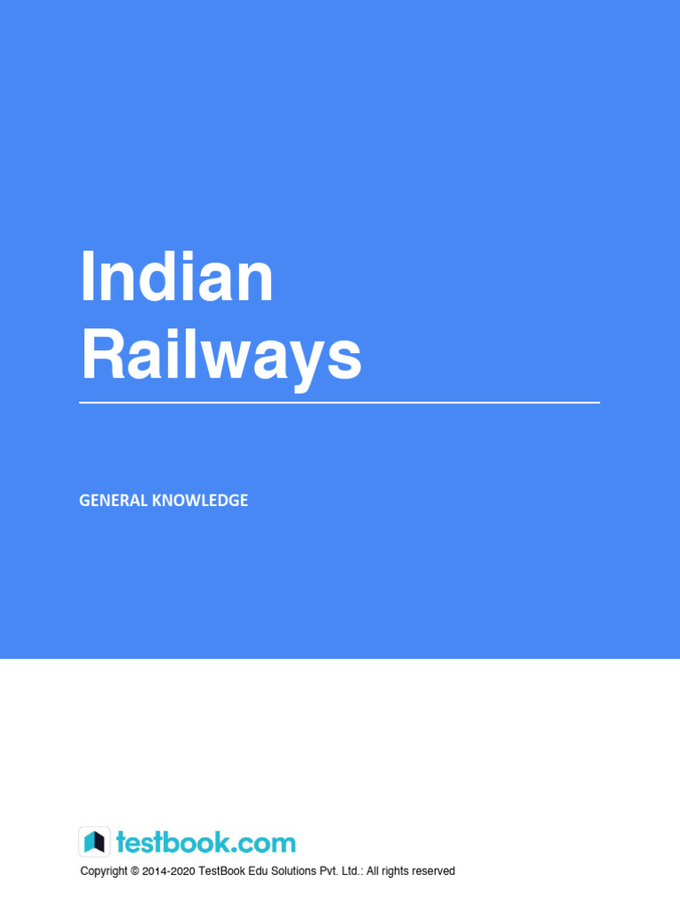 Indian Railways - Study Notes | PDF | Train | Transport