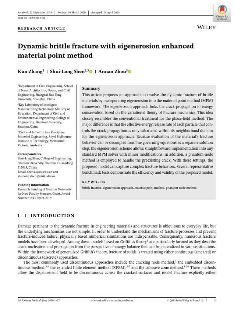 Zhang-2020-Dynamic Brittle Fracture With Eigenerosion Enhanced Material Point Method | PDF ...