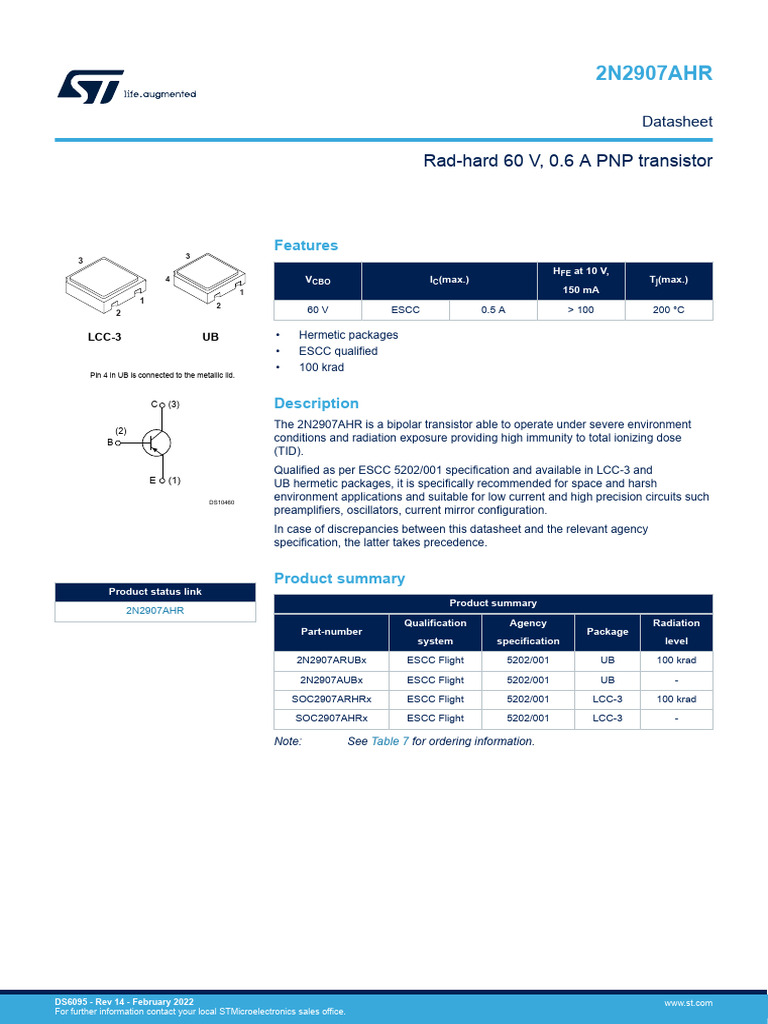 2 N 2907 Ahr | PDF | Bipolar Junction Transistor | Transistor