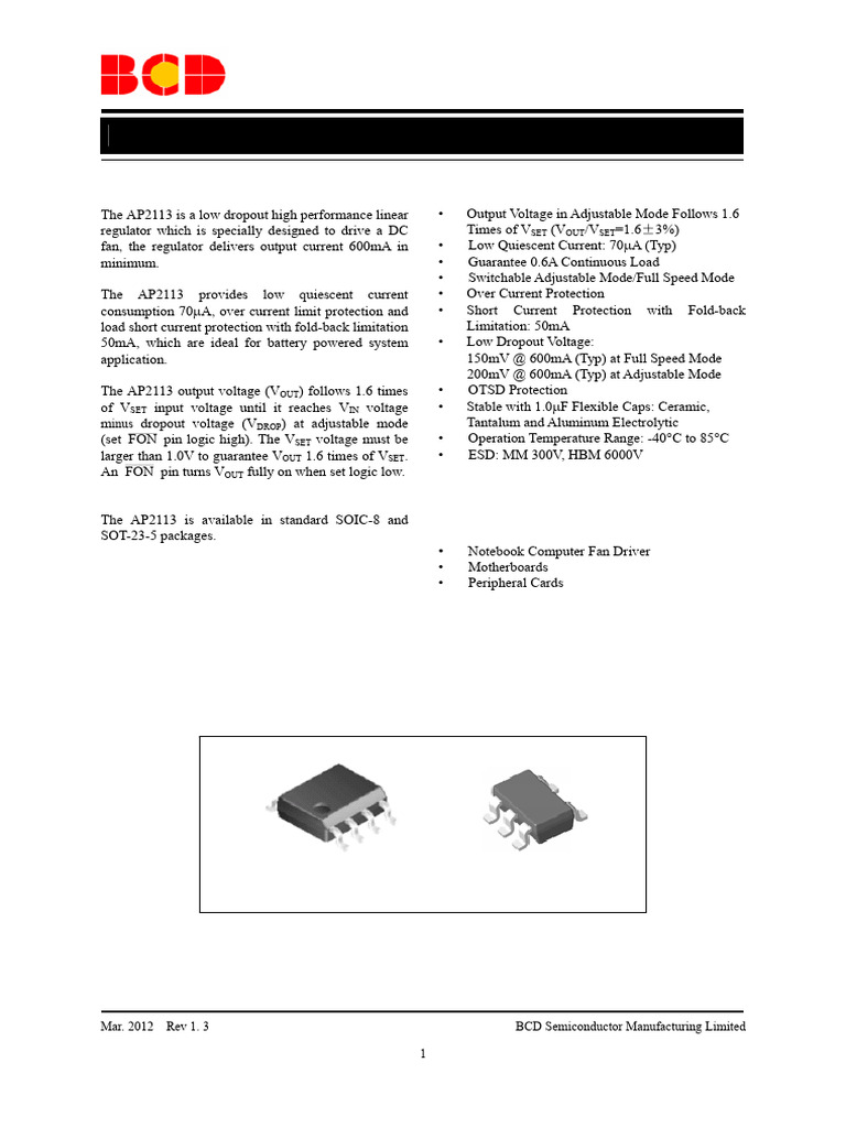 AP2113 | PDF | Manufactured Goods | Electrical Engineering