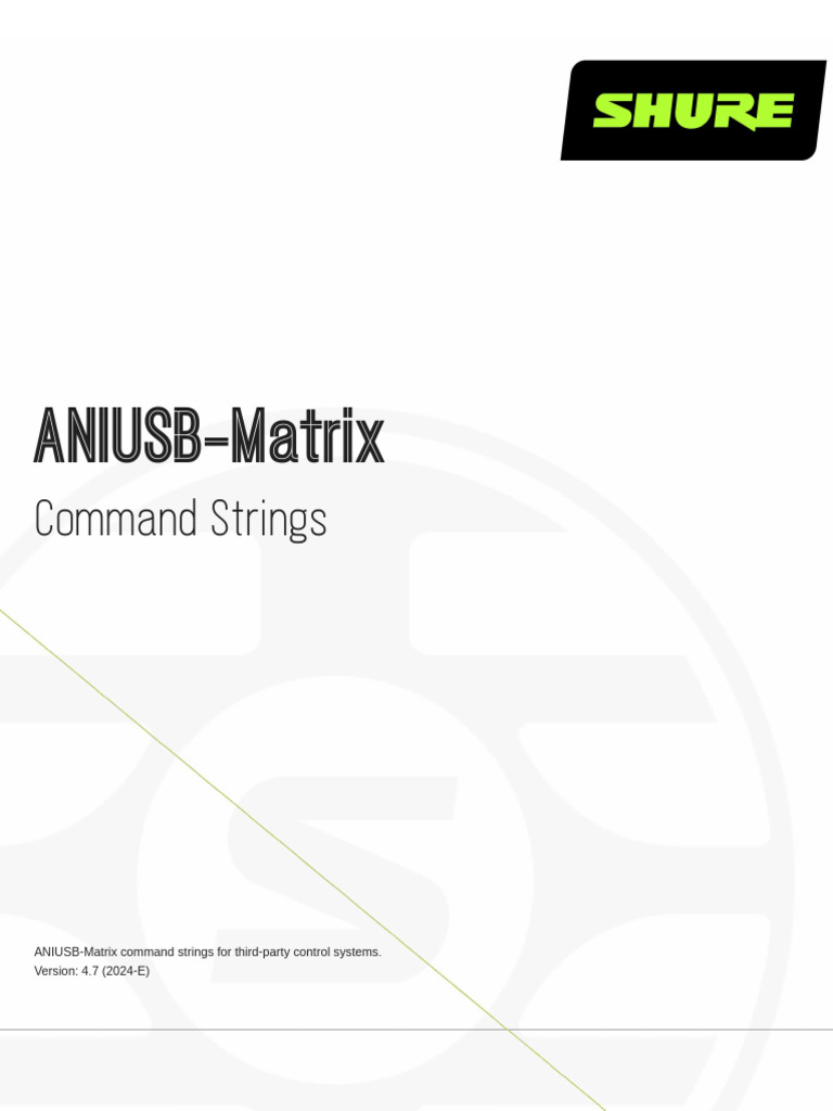 An I Usb Matrix Command Strings Pdf String Computer Science 4013