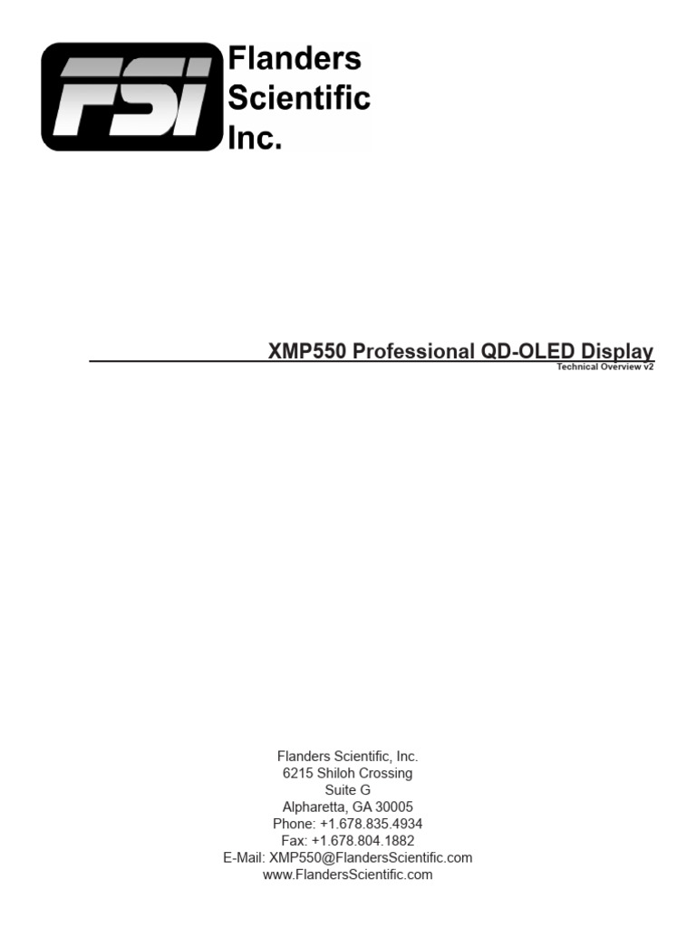 Flanders Scientific XMP550 Professional QD-OLED 55'' Display ...