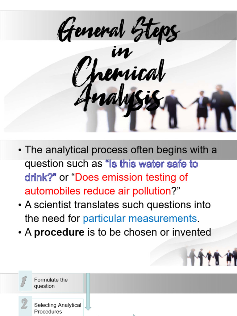 2. General Steps in Chemical Analysis | PDF | Parts Per Notation | Pressure