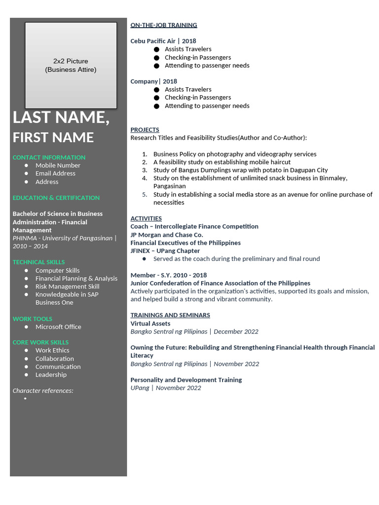 CV- Format 2024 | PDF | Business