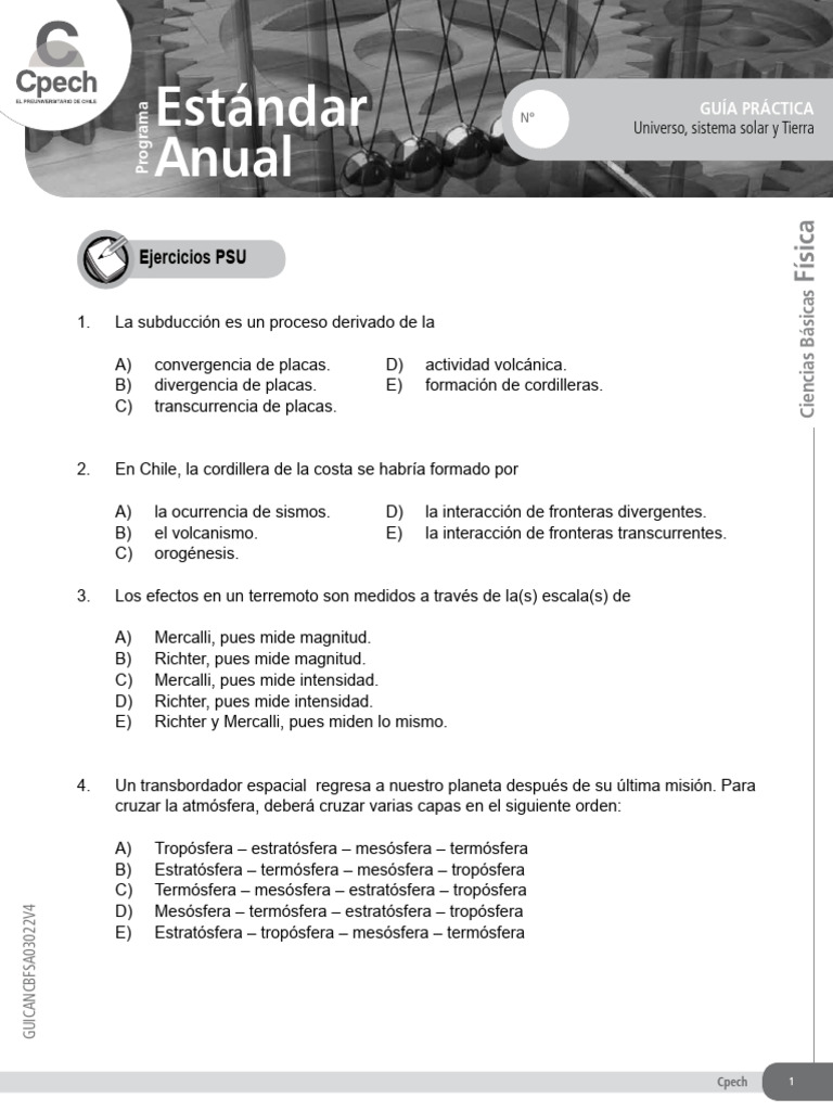 Guía Práctica de Ciencias Básicas: Universo y Tierra | PDF | Tierra ...