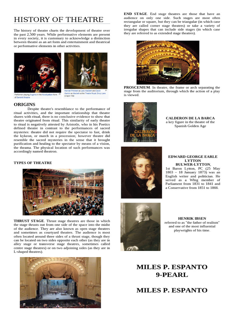 HISTORY OF THEATRE | PDF | Orchestras | Performing Arts