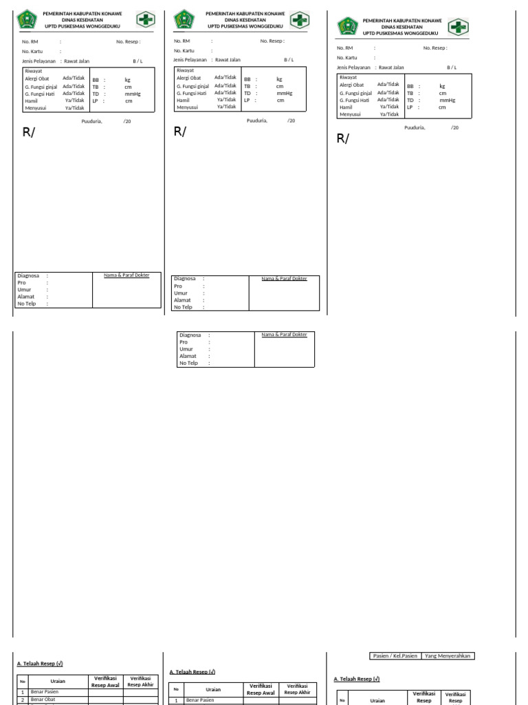 Blangko Resep Baru | PDF