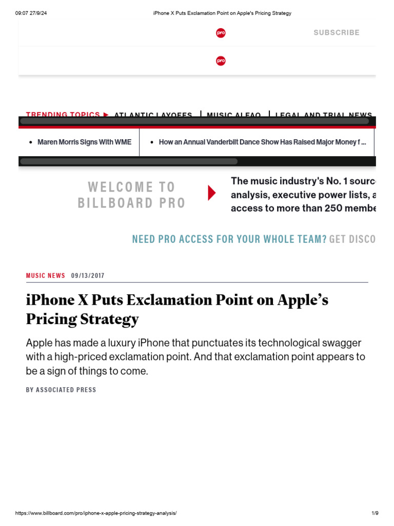 Iphone X Puts Exclamation Point On Apple's Pricing Strategy | PDF | I ...