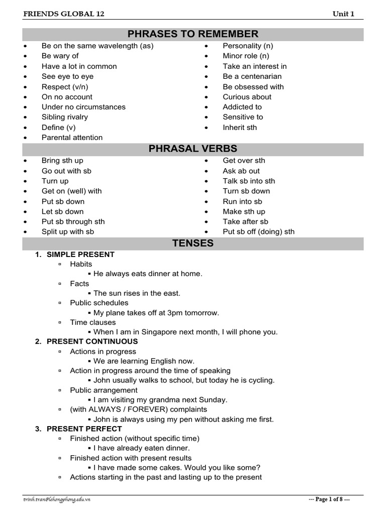 2024_FG12_Unit-01_gram | PDF | Plural | Linguistic Morphology