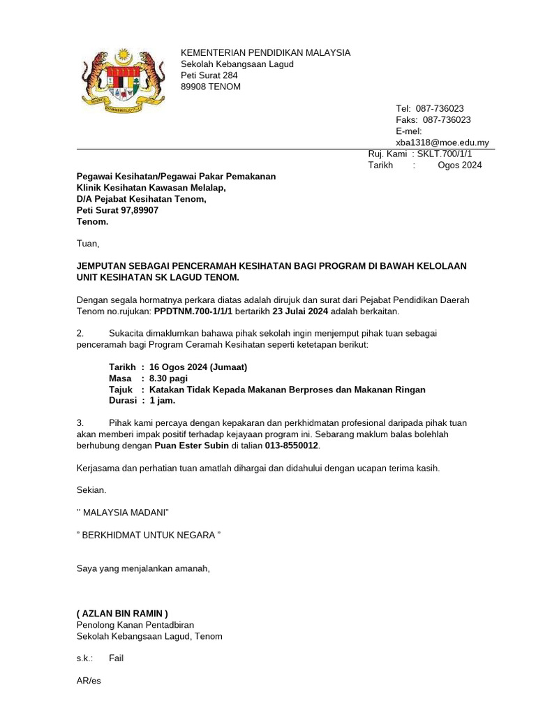 Surat Jemputan VVIP | PDF